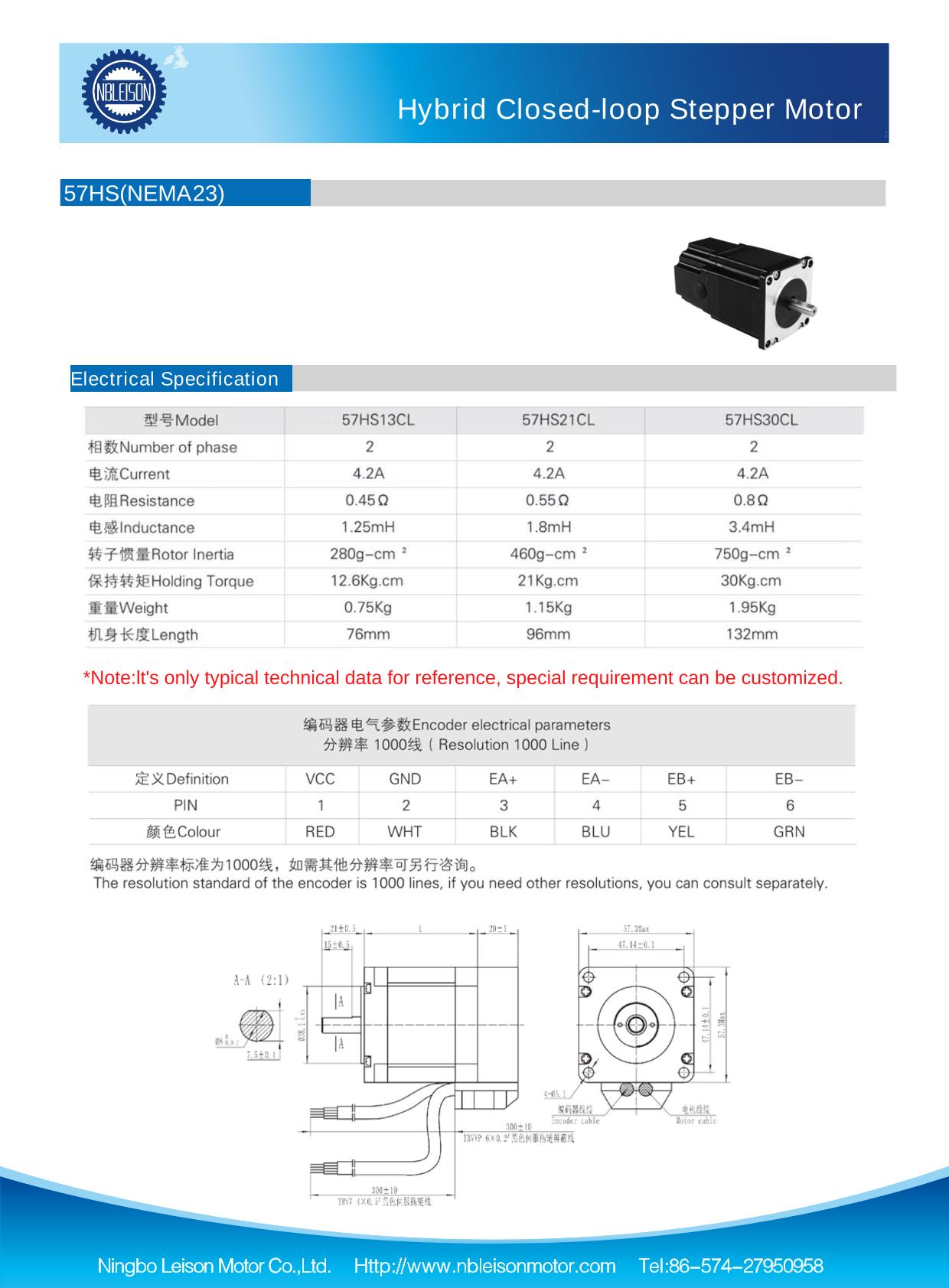 57HS(Nema23) Hybrid Closed-loop Stepper Motor - Buy Hybrid Closed-loop Stepper Motor Product on ...